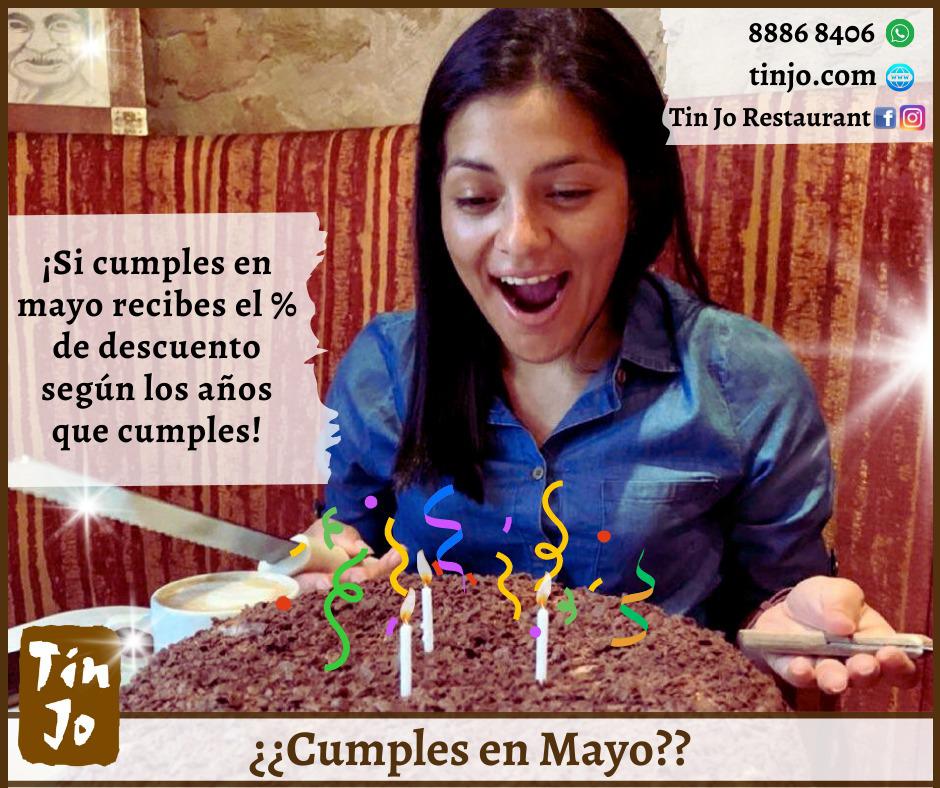 Celebremos su cumpleaños en el Restaurante Tin Jo